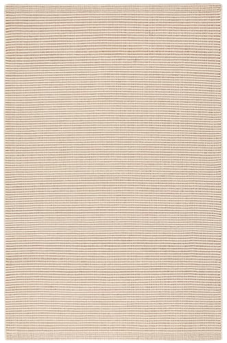 Dash and Albert Haverhill Cotton Area Rug - 8' x 10' Neutral Solid Handwoven Accent Rug - Durable, High Traffic Areas Hallway, Living Room, Stairs, Bedroom