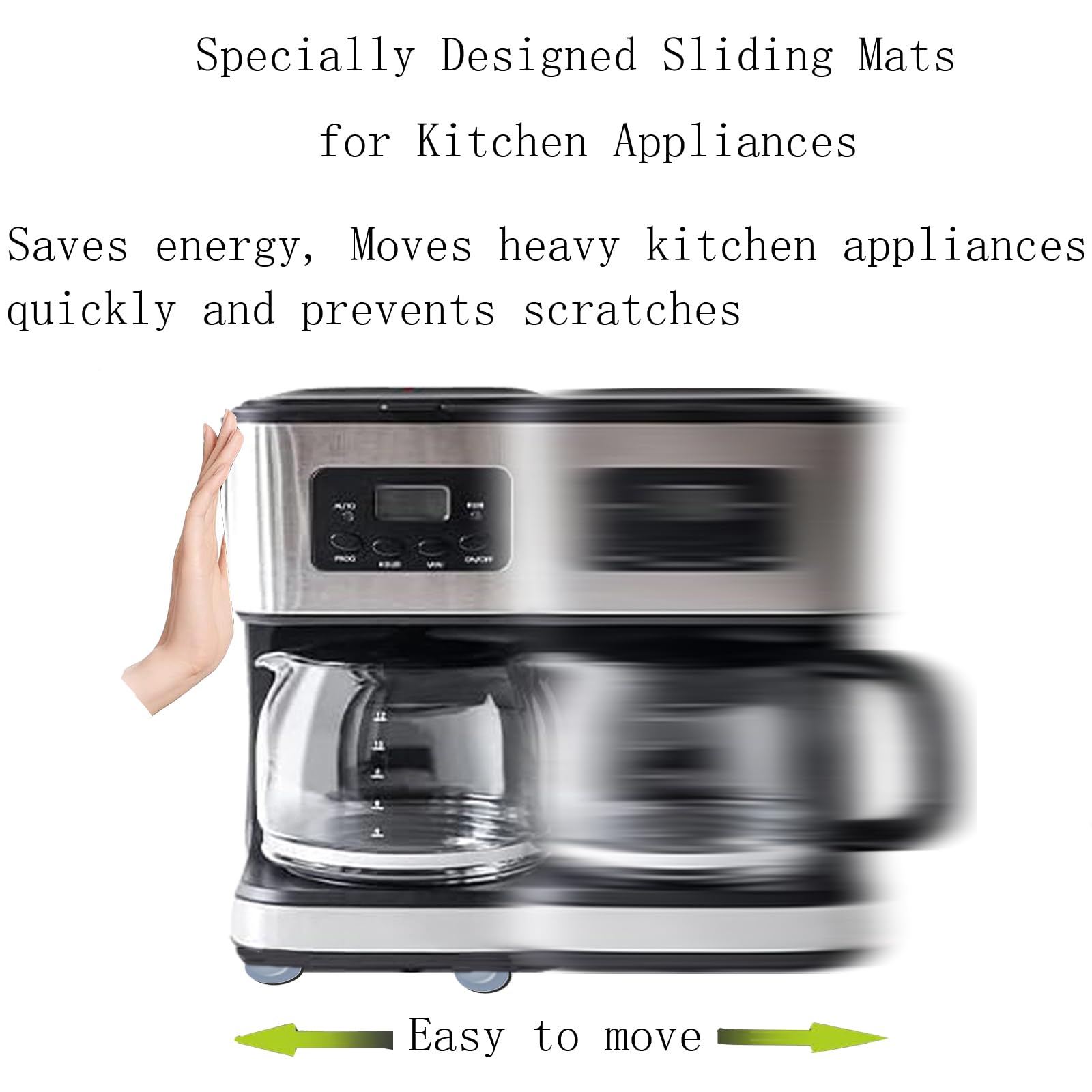 Appliance Sliders for Kitchen Appliances, 24 PCS Easy Moving & Saving Space Self Stick Appliance Slider for Most Countertop Small Kitchen Appliance Coffee Maker, Air Fryer, Pressure Cooker