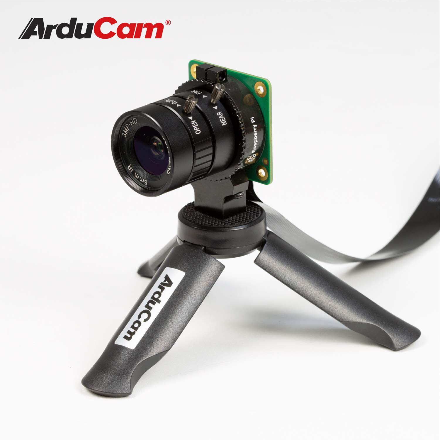 Arducam CS Lens for Pi HQ Camera, 8mm Focal Length with Manual Focus and Adjustable Aperture Ring