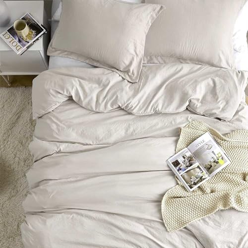Beige Boho Comforter King Size, 3 Piece Soft Light Khaki Modern Bedding Set & Collections, Lightweight All Season Bed Quilt Blanket with 2 Pillow Shams for Women Men