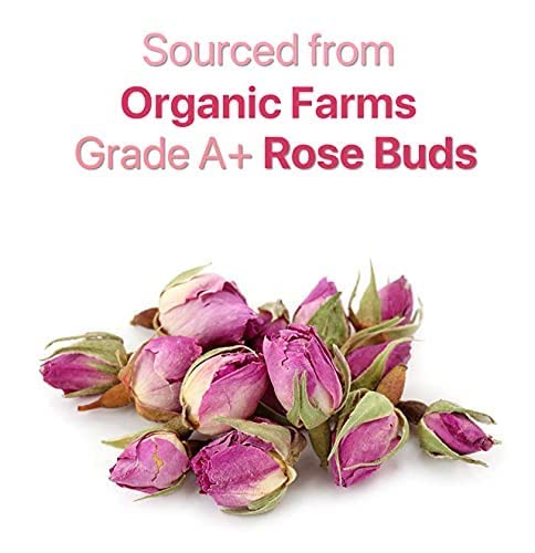 BLUE TEA - Rose Buds Herbal Tea - 1.05 Oz | Grade A | DETOX TEA | Caffeine Free Herbal Tea - Vegan - GMO-Free - Recycled Food Grade Pet Jar