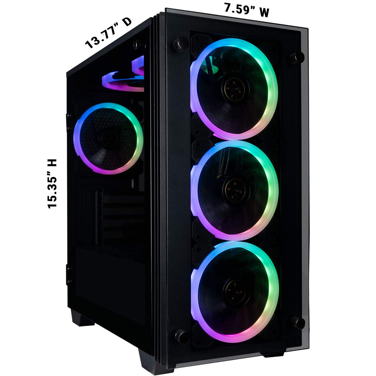 Empowered PC Stratos Micro Gaming Desktop - NVIDIA GeForce RTX 3060, AMD Ryzen 7 5700X, 32GB DDR4 RAM, 512GB NVMe SSD + 2TB HDD, WiFi, Windows 11 Home - Gamer Computer