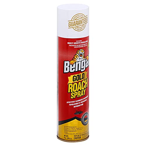 Bengal Gold Roach Spray β Bug Spray for 6 Months Active Cockroach Prevention β No Mess, No Odor Bug Spray β House Insect Killer β Indoor Cockroach Spray, 9oz