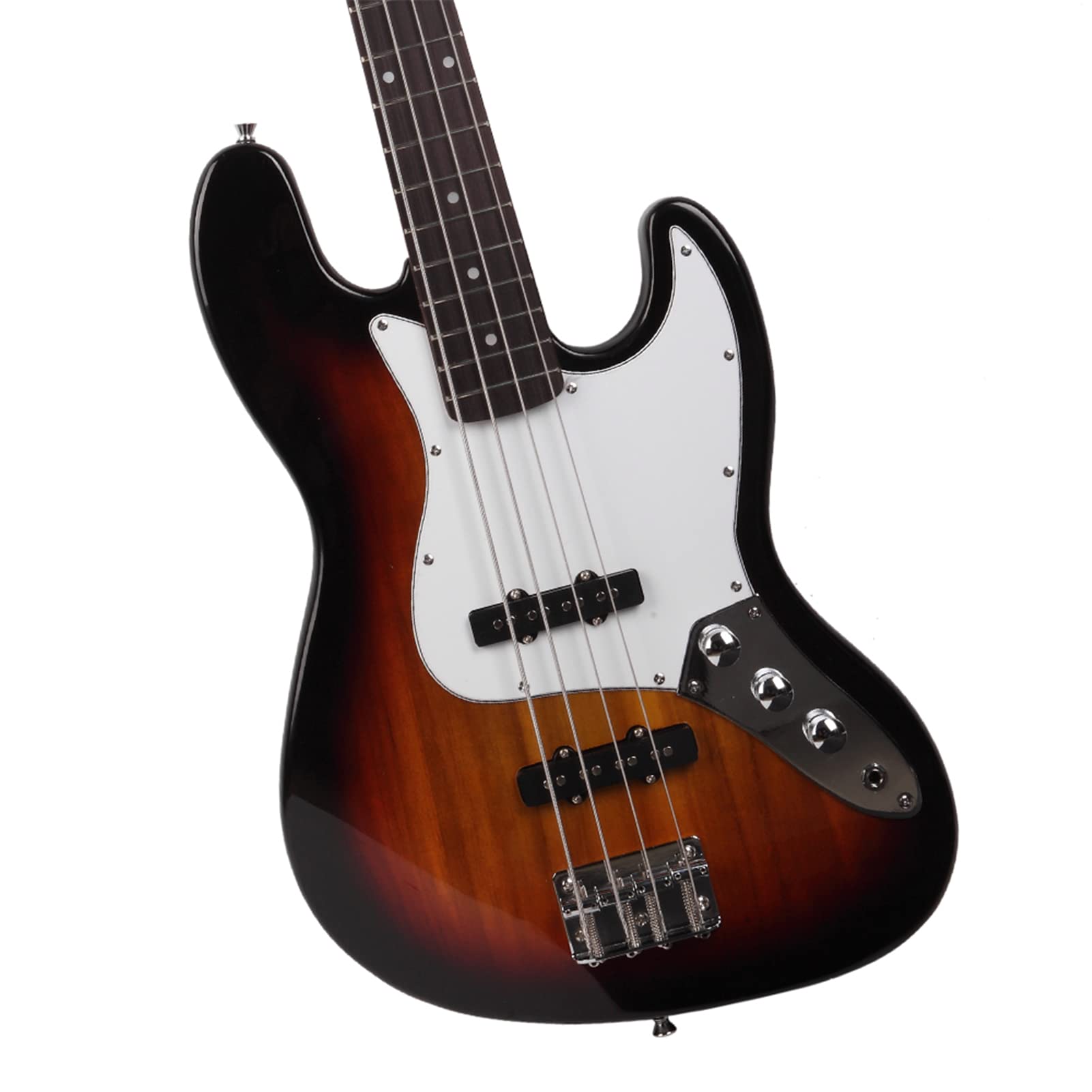 PURELOVEE 45 Inch Electric Bass Guitars Beginner Kit, Full Size 4 Strings Bass Guitar with Gig Bag, Guitar Hanger Hook, Finger Hand Piano, Guitar Strap, Pick and Guitar Cable