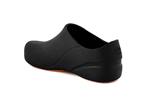 Stico Men's Slip Resistant Chef Clogs, Professional Non-Slip Work Shoes for Restaurant Hospital Nursing Garden [Black/US Men 11]