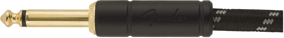 Fender Deluxe Series Instrument Cables, Straight/Angle, Black Tweed and Tweed, 15ft