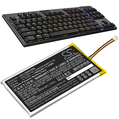 Auronino Replacement Battery for G913 TKL G913 YR0076 G915 G915TKL Compatible with 533-000204 L/N: 2012 AHB355085PCT-02 533-000152(1500mAh)