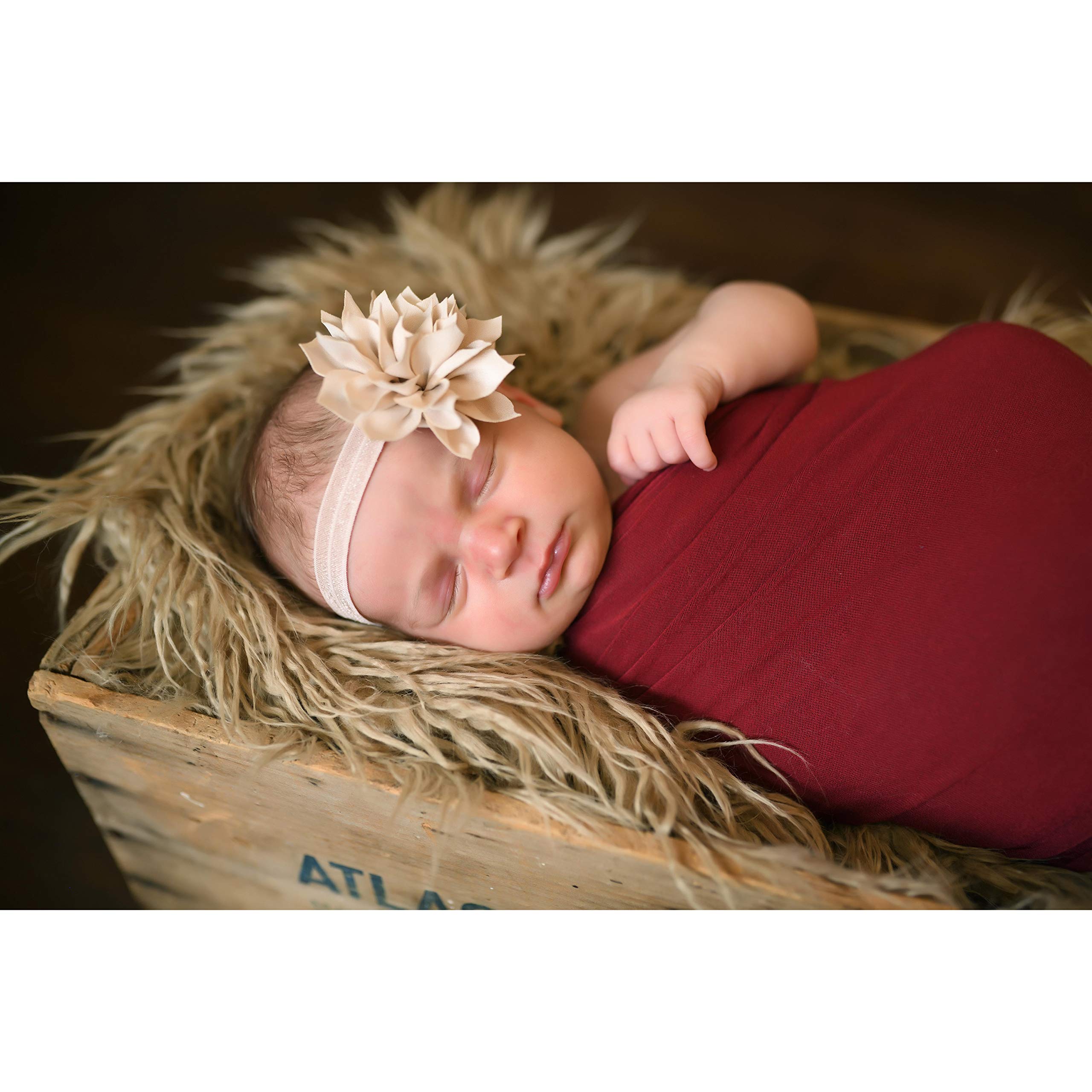 My Lello Baby Petal Flower Headbands Mixed Colors 2-Pack (Light Lavender/Purple)