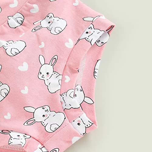 Baby Toddles Easter Funny Pattern Kids Short Sleeve Shirt and Shorts Set with Headband Suit