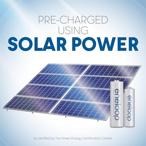 Eneloop Panasonic BK-3MCCA8BA AA 2100 Cycle Ni-MH Pre-Charged Rechargeable Batteries, 8-Battery Pack