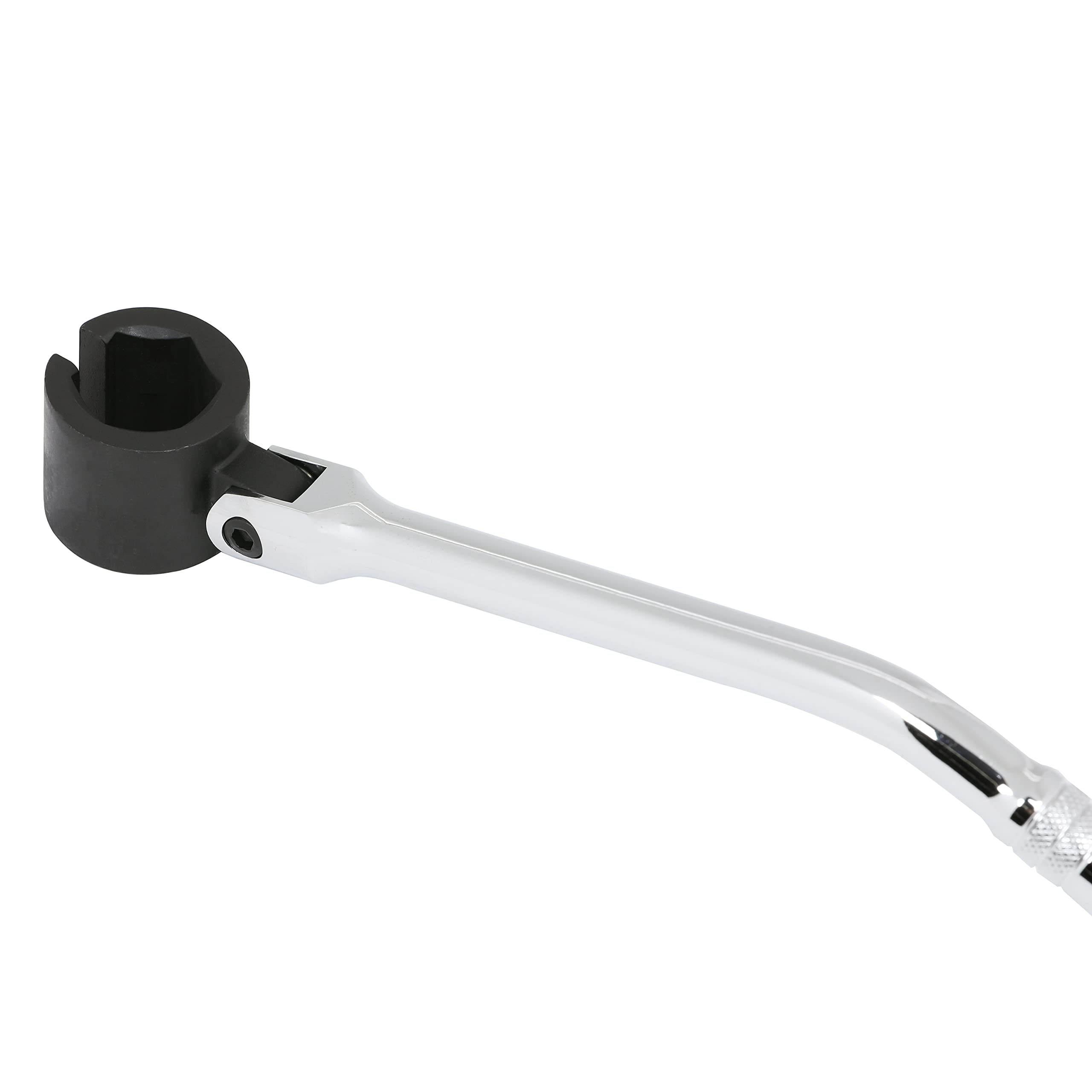 ARES 14021 – Double Sided Flexible O2 Sensor Wrench – Flex Head Design for Access in Tight Spaces – 6 Point and 12 Point Socket Head Configurations - Remove and Install 7/8” (22mm) O2 Sensors