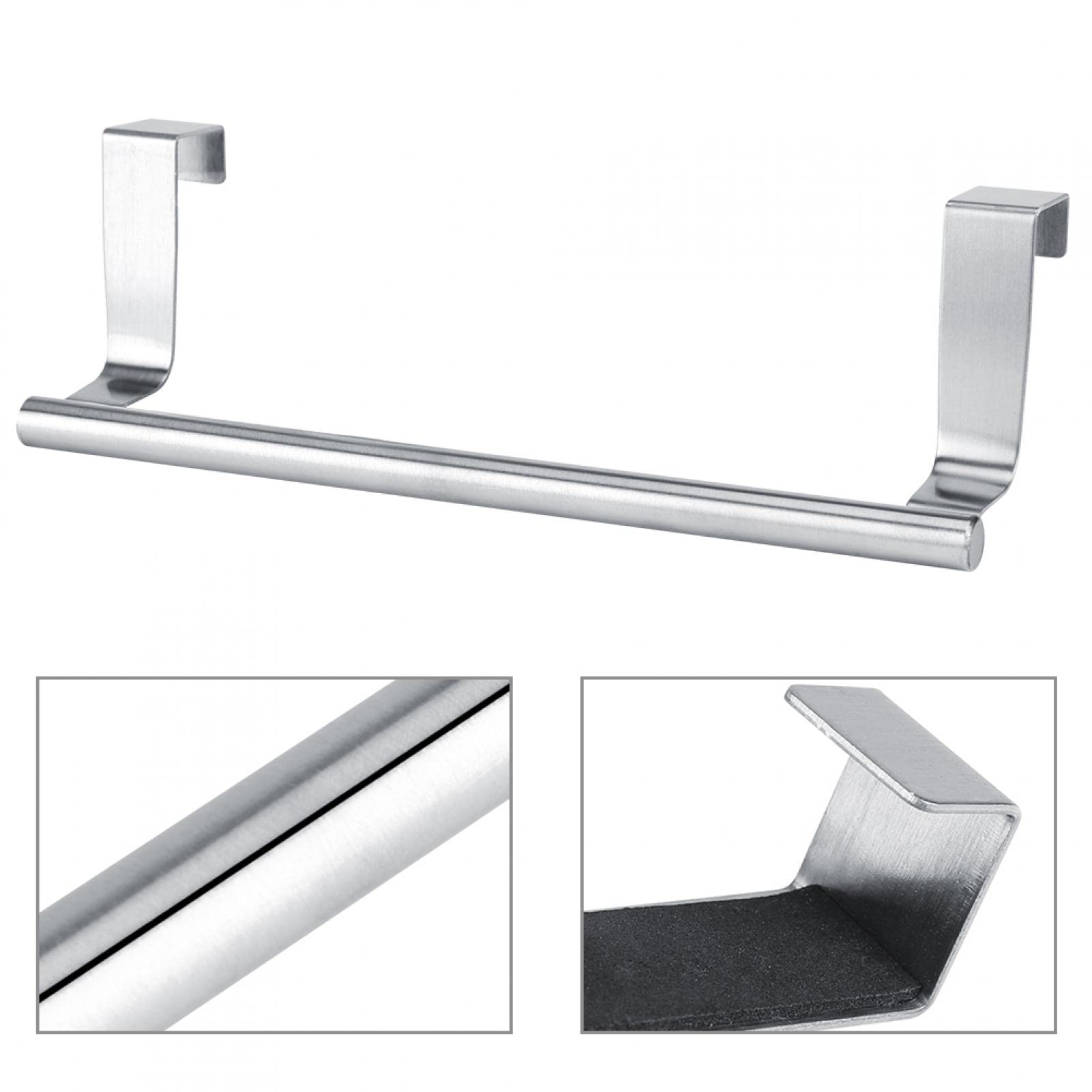 Yosoo Towel Hanging Rack, Stainless Steel Anti-Rust Anti- Cabinet Drawer Towel Hanging Rack for Kitchen Bathroom Living Room(Short)