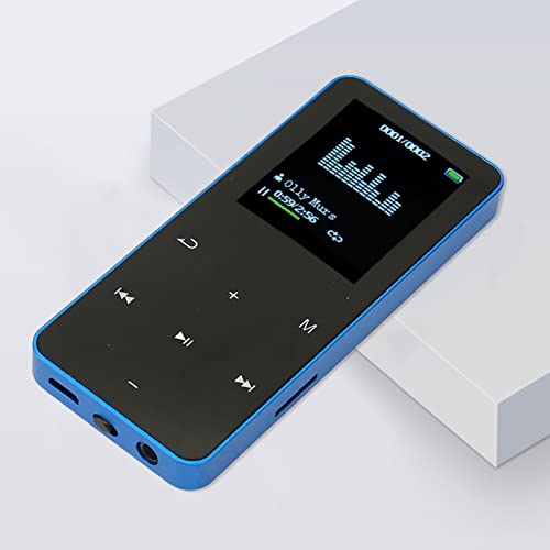 8G MP3 Player with Bluetooth, Noise Reduction Lossless Portable Mp4 Mp3 Player with Translation Dictionary, Electric Books, for Kids (Blue)
