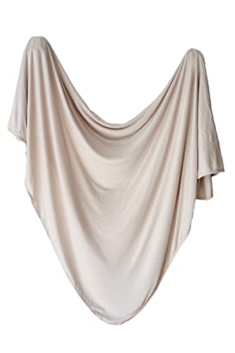 Marlowe & Co Premium Knit Viscose from Bamboo Swaddle Blanket, 47in x 47in (Natural)