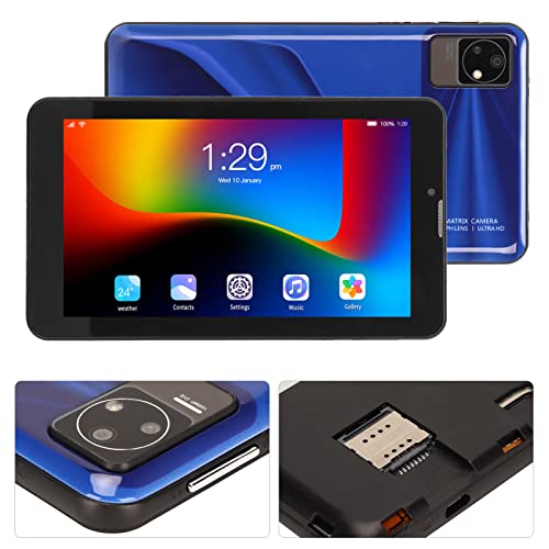 7 Inch Tablet PC, Octa Core Processor, 4GB RAM 32GB ROM, 1960x1080 HD IPS Screen, Android 10 Tablet PC with 3 Card Slots, Dual Camera, WiFi, Bluetooth, 6000mAh Battery(US)