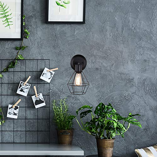 Globe Verdun 1 Matte Black Wall Sconce