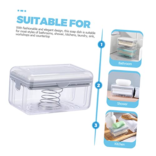 Alipis Box soap Box bar soap Dish soap Dispenser Bag Kitchen soap Dispenser soap bar Holder soap Tray Laundry soap containers Plastic Container pp Multifunction Suitcase Travel