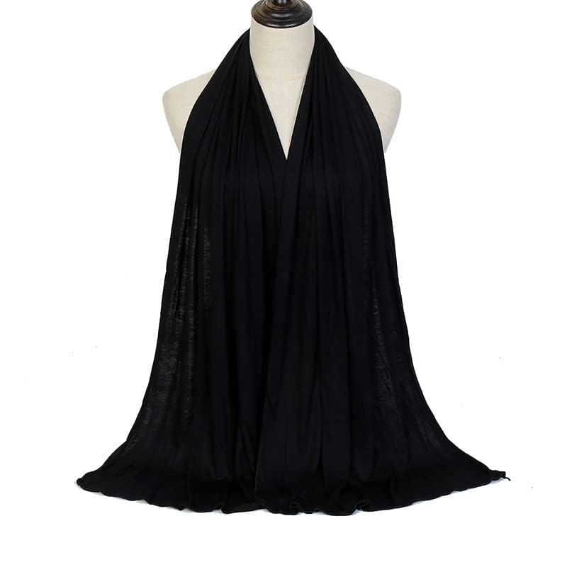ANKOMINA Women Soft Cotton Muslim Jersey Hijab Head Wrap Scarves Fashion Long Scarf Shawls