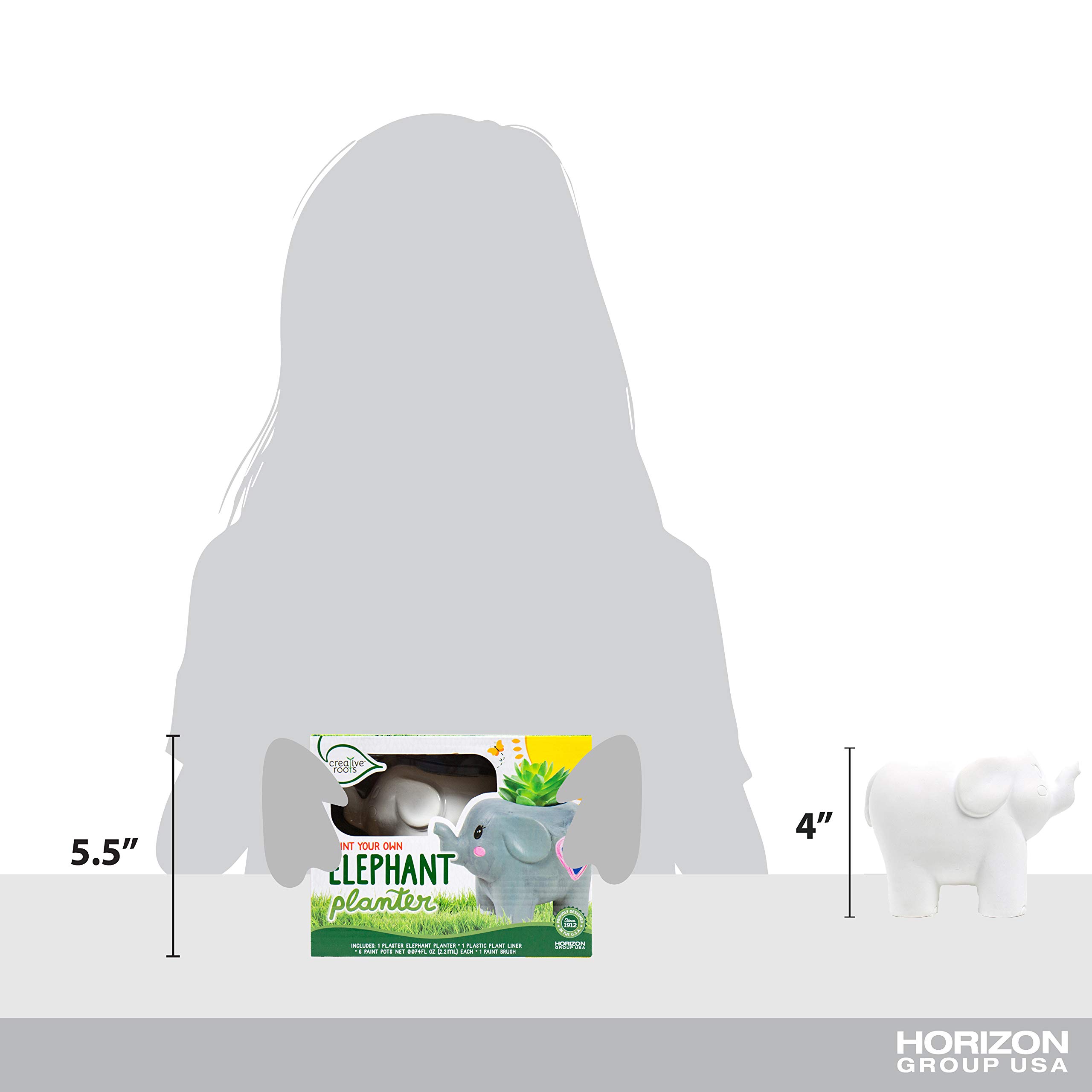 Creative Roots Paint Your Own Elephant Planter by Horizon Group USA Toy