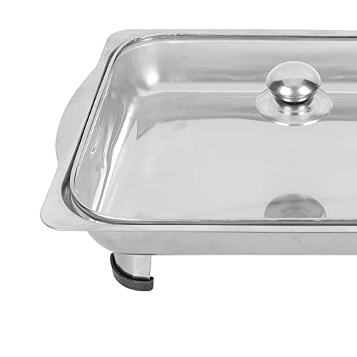 Bothyi Buffet Dish Tray Chafing Dish Easy to Clean Buffet Server with Lid Serving Tray Stainless Steel Chafer for Entertaining Parties Birthday, arc