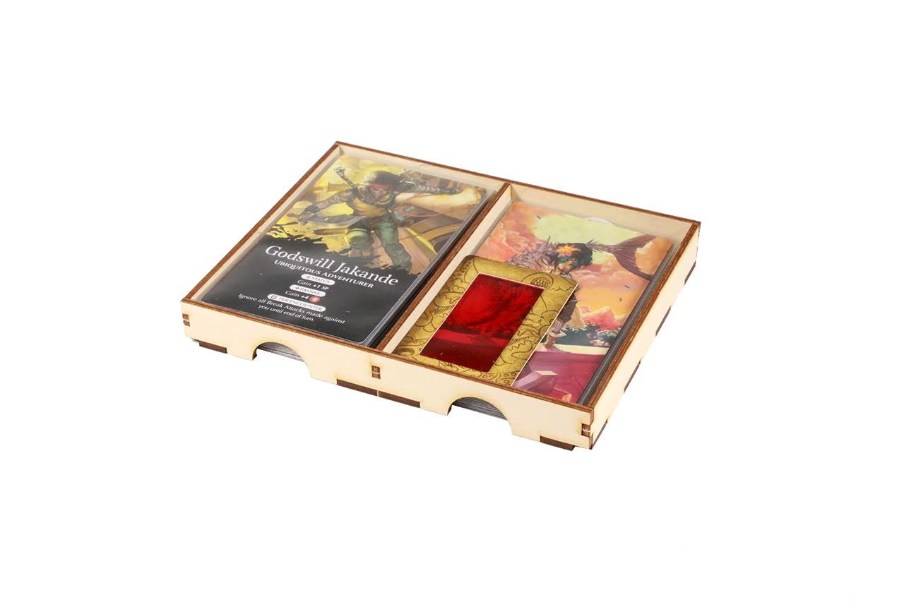 The Broken Token Game Organizer Compatible with Middara: Unintentional Malum - Act 1 - Wooden Game Organizing Box with Multiple Trays