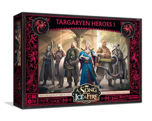 CMON A Song of Ice and Fire Tabletop Miniatures Targaryen Heroes I Box Set - Lead Legendary Heroes in Battle, Strategy Game for Adults, Ages 14+, 2+ Players, 45-60 Minute Playtime, Made by CMON