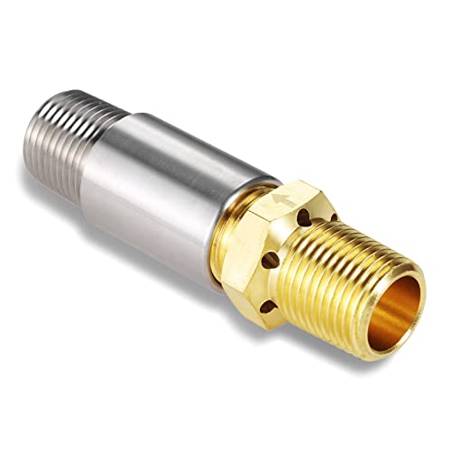 Aupoko Liquid Propane Gas Fire Pits 1/2" Air Mixer Valve, LP Mixer Valve with High Capacity 150K BTU and Stainless Steel, 1/2" Female and Male Thread, Fits for Outdoor DIY Propane Fire Pit