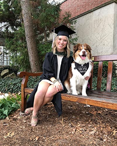 Dog Graduation Bandana 2 Pack, My Mom Graduated Dog Bandana and Class of 2023 Dog Scarf for Small Medium Large Dogs