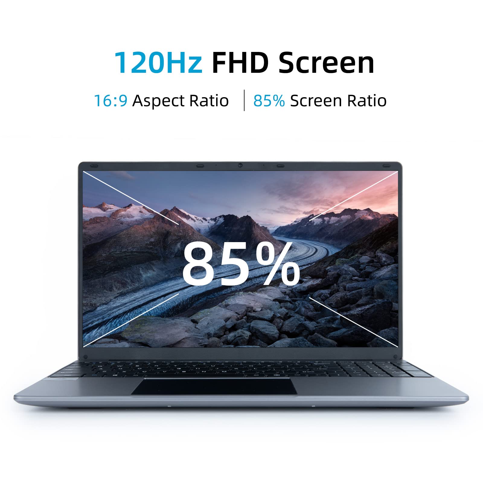 ANMESC Laptop, 15.6" 1080P Full HD Display High Performance Quad-Core Intel Celeron N5095 Processors 12GB DDR4 512GB SSD Windows 11 Laptop Computers, 2.4G/5G WiFi, Bluetooth 4.2, Long Battery Life