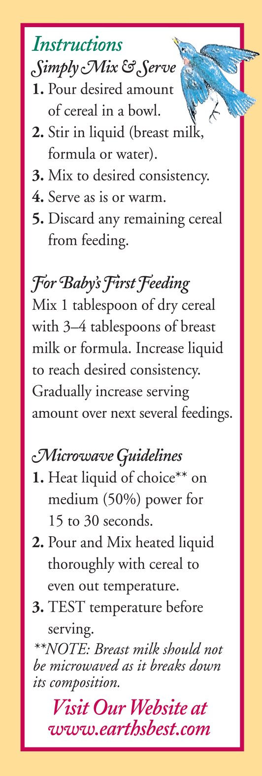 Earth's Best Organic Infant Cereal, Whole Grain Rice, 8 oz. Box