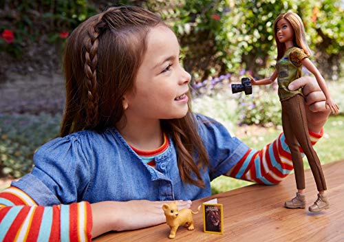 Barbie Photojournalist Doll, Brunette, Inspired by National Geographic for Kids 3 Years to 7 Years Old