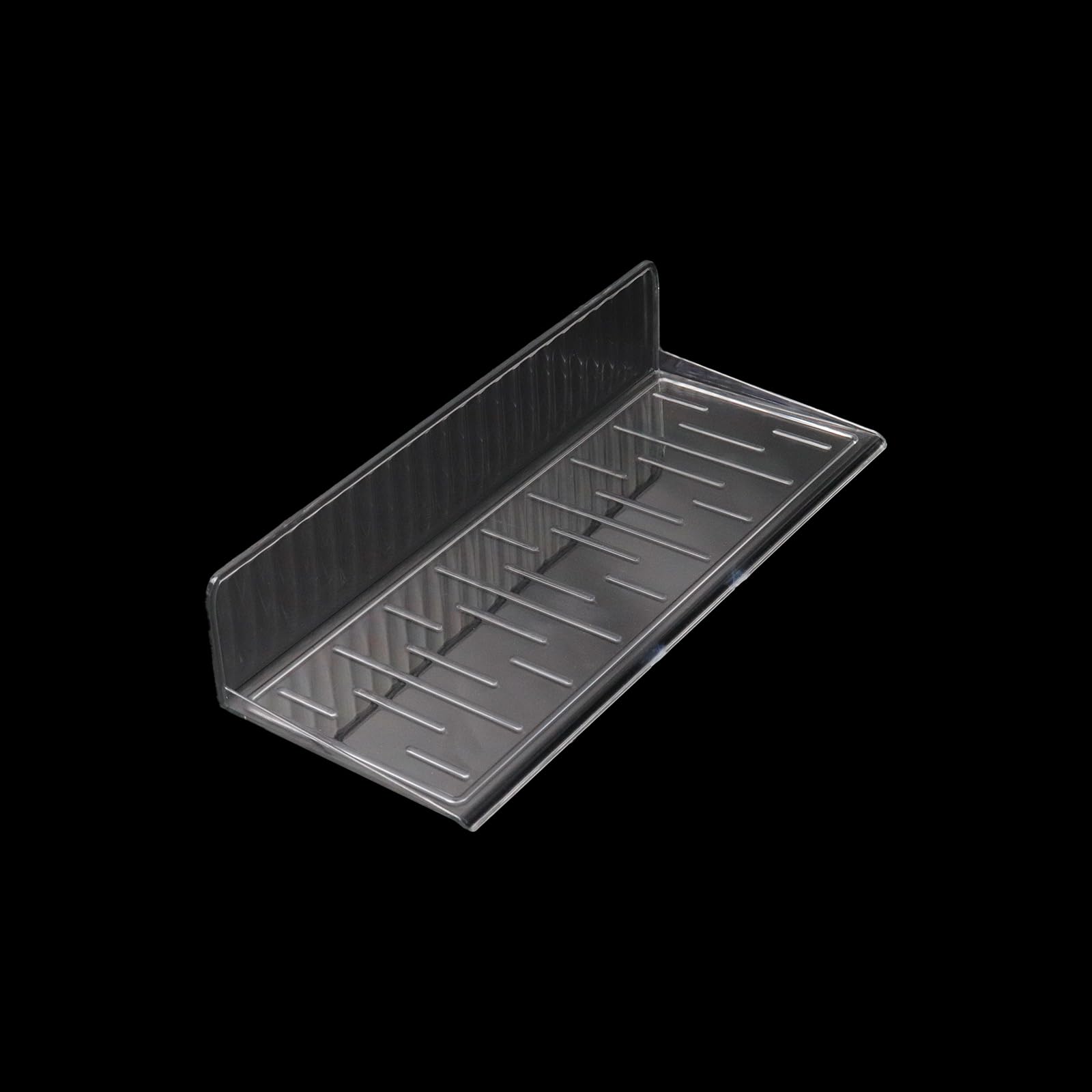 FarBoat 2pcs Acrylic Floating Shelves Adhesive Wall Mount Mini Shelf No Drill for Light-Weight Use in Bathroom Kitchen Living Room (9-3/4in Transparent)