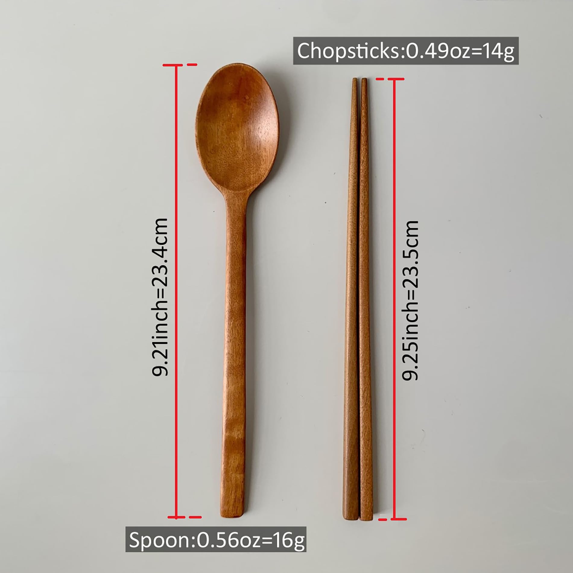 cozymomdeco Korean Made Natural Lacquer Coated Wooden Chopsticks & Spoon Utensil Flatware Jujube Tree Ottchil Natural Lacquer Stocking Stoffer Gift for Mom (2SET)