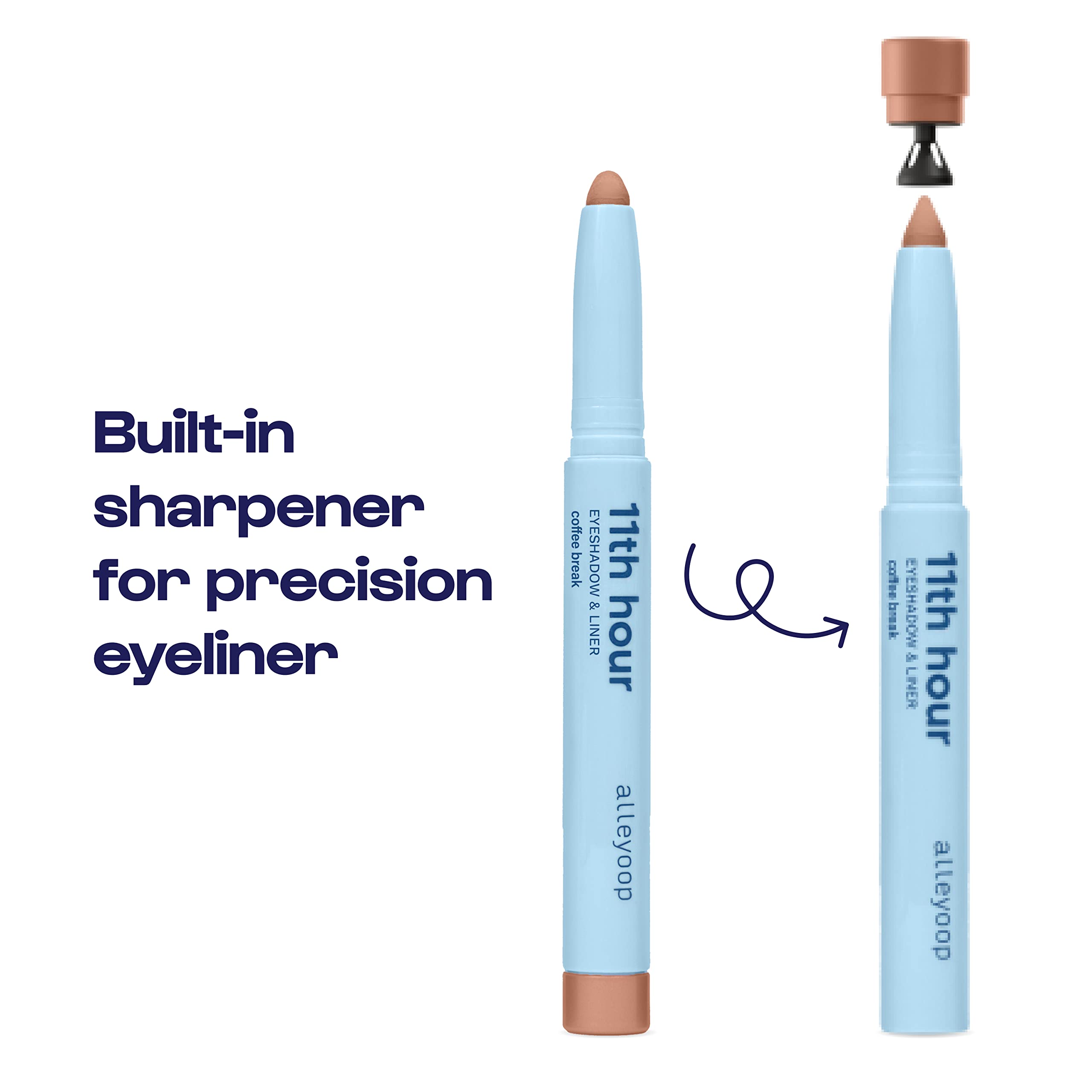 ALLEYOOP 11th Hour Cream Eye Shadow Sticks - Coffee Break (Matte) - Award-winning Eyeshadow Stick - Smudge-Proof and Crease Proof for Over 11 Hours - Easy-To-Apply and Compact for Travel, 0.05 Oz