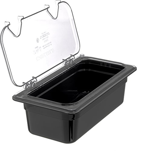 Carlisle FoodService Products 3066103 StorpPlus Third Size Food Pan, Polycarbonate, 4" Deep, Black