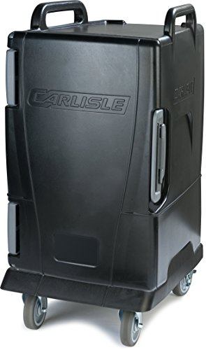 Carlisle FoodService Products Cateraide IT End Loading Insulated Food Pan Carrier Holds 6 Full Size 2.5" Pans with Handles for Catering, Kitchens, and Restaurants, Plastic, Black