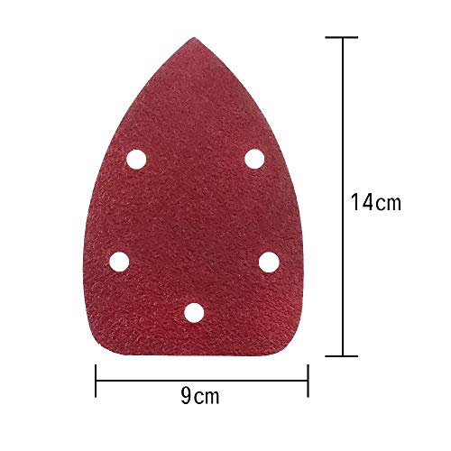 AUSTOR 100 Pieces Mouse Detail Sander Sandpaper Palm Sanding Sheets Hook and Loop Assorted 80/180/ 240/320/ 400/800/ 1000/1500/ 2000/3000 Grits