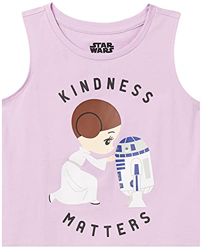Amazon Essentials Disney | Star Wars | Frozen Girls' Sleeveless Tunic T-Shirts, Pack of 3, Star Wars Troopers, Medium