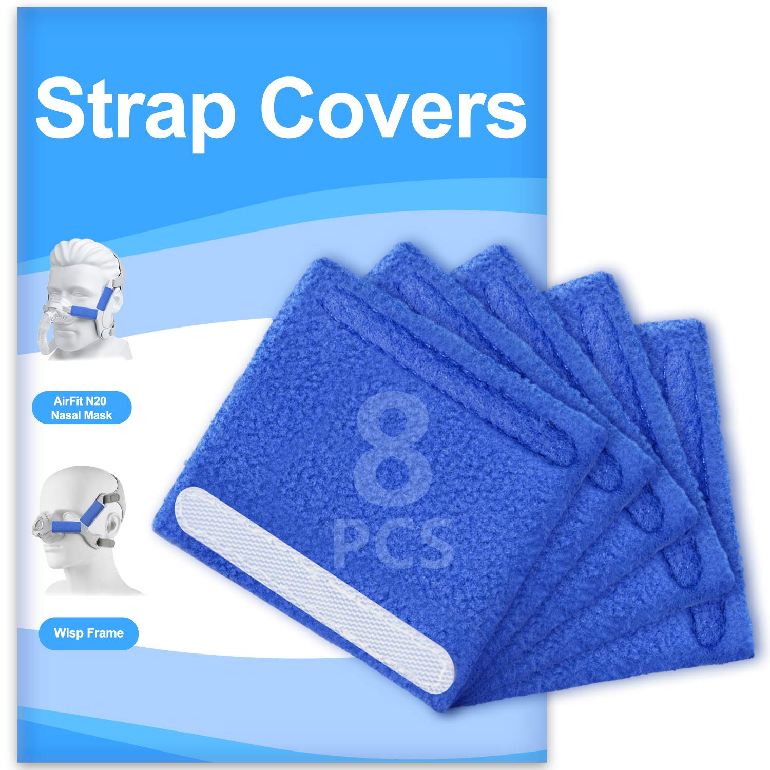 8Packs Strap Covers - Headgear Strap Covers Compatible with N20, Super Comfort Pads - Reduces Redness & Pressure Marks