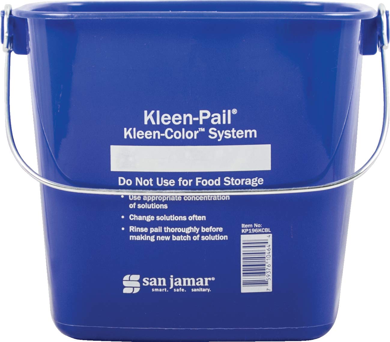 Carlisle Paddles San Jamar KP320GN Kleen-Pail Commercial Cleaning Bucket, 10 Quart, Green