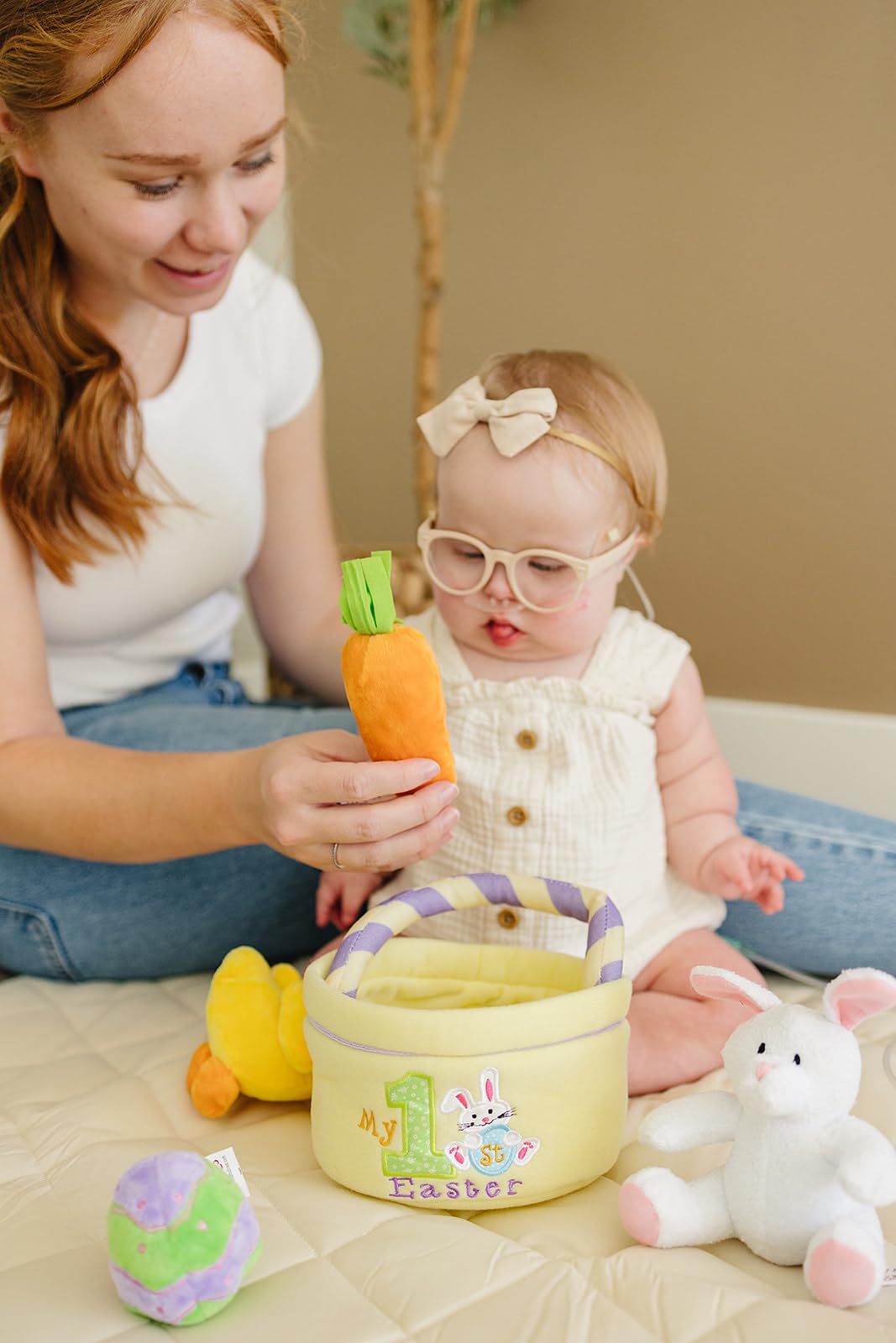Genius Baby Toys My First Easter Basket for Baby ft Bunny Rabbit, Chick, Carrot and Easter Egg