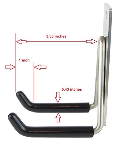 System X SVS 163-3 Stainless Steel Short Double Hook for Pegboard, 3 Inches Long, Pack of 3