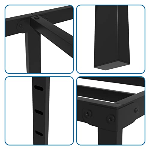 zizin 14 Inch Metal Platform Bed Frame Twin XL Size Mattress Foundation,Heavy Duty,Non-Slip,No Box Spring,Black (Twin-XL)