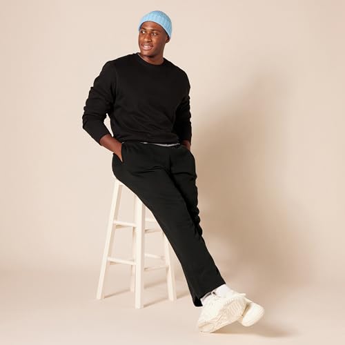 Amazon Essentials Men's Fleece Sweatpant (Available in Big & Tall), Black, Medium