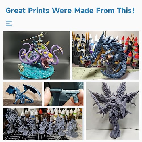 Creality Official Upgrade 3D Printer Resin, 1000g Standard Photopolymer Resin for LCD 3D Printing, 405nm UV-Curing Resin, High Precision, Low Shrinkage, Excellent Fluidity (Grey)