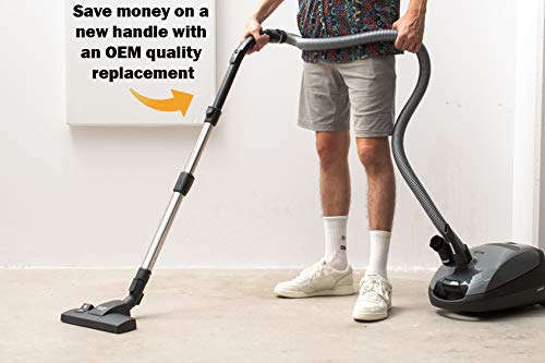 ALL PARTS ETC. Curved Handle Hose Wand, Carpet and Floor Brush Replacement Compatible with Miele Canister Vacuum (Bend End Hose) 5269091