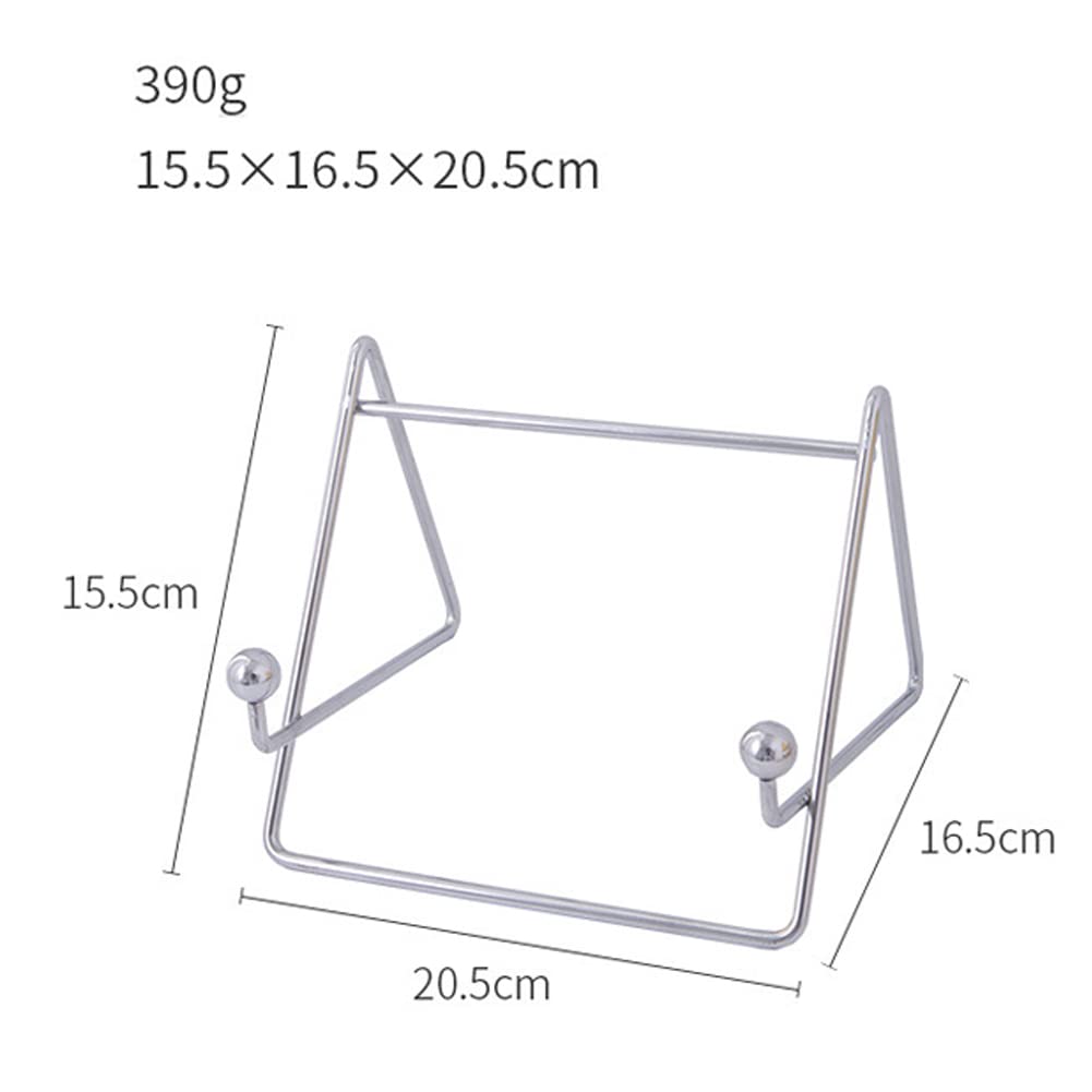 ARFUKA Metal Kitchen Cookbook Stand, Recipe Book Holder, Tablet Holder, Cookery Book Easel, Magazine Holder for Kitchen Counter and Table Silver