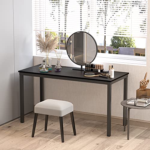Teraves Computer Desk/Dining Table Office Desk Sturdy Writing Workstation for Home Office(39.37β, Black)