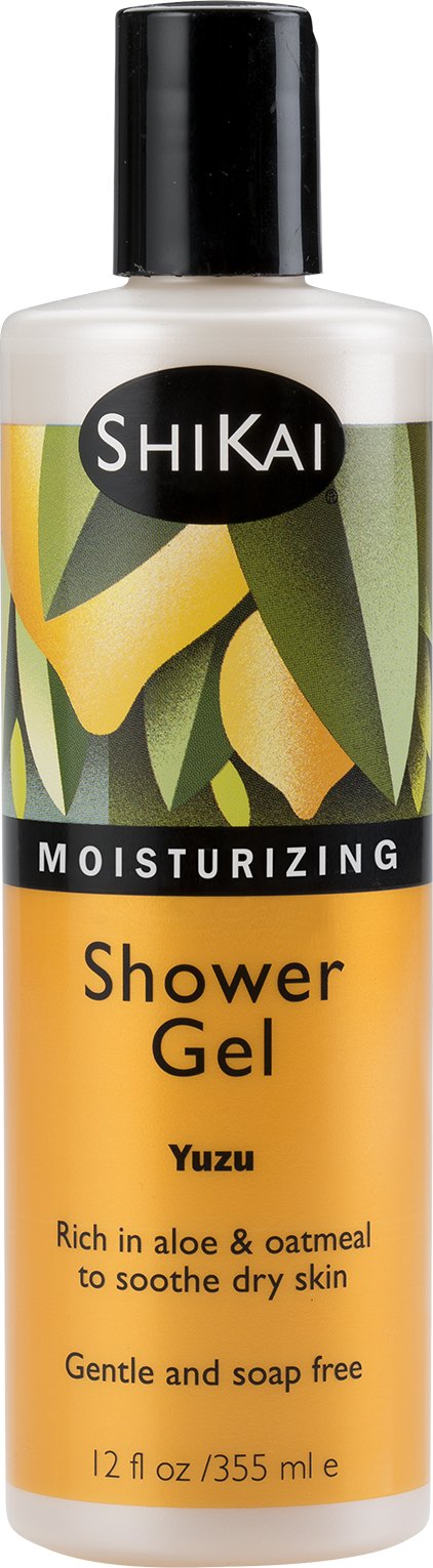 ShiKai Daily Moisturizing Shower Gel (Yuzu, 12 oz) | Gentle Soap-free Formula | With Aloe Vera & Oatmeal for Soft, Healthy Skin | Dry Skin Relief