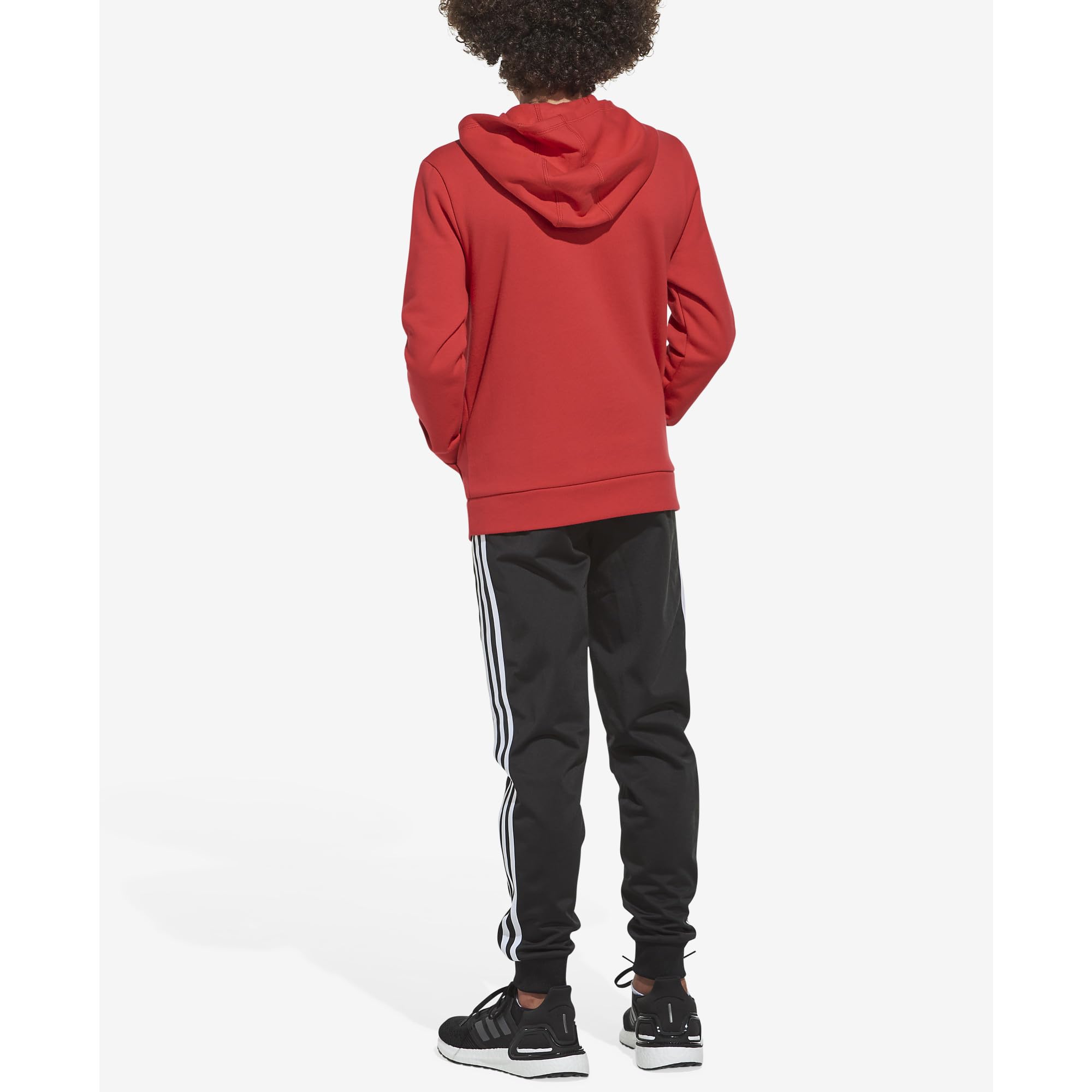 adidas Boys' Big Active Sports Athletic Tricot Jogger Pant, Iconic Black, M 10/12